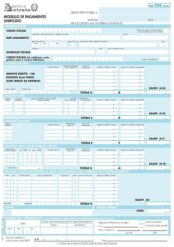 Modello F24 semplificato editabile e compilabile su computer in pdf e ...