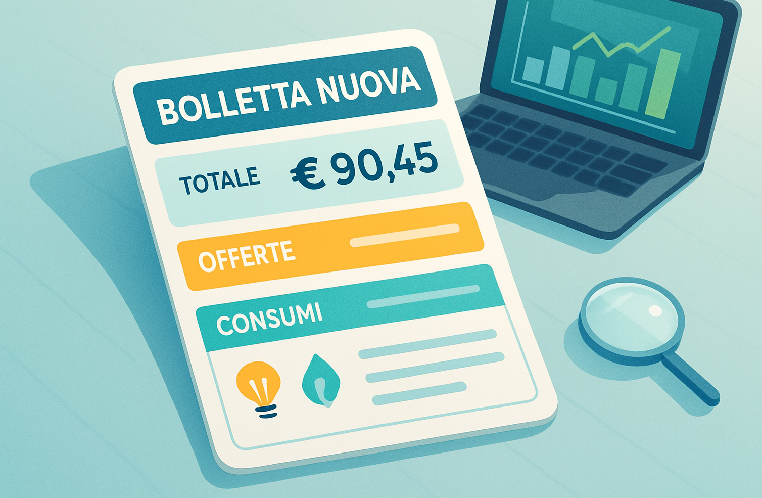 Bollette luce e gas semplificate da luglio. Come saranno organizzate, le voci e come leggerle